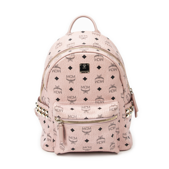 MCM | Bags | Mcm Small Side Stud Stark Backpack In Pink Visetos Coated ...